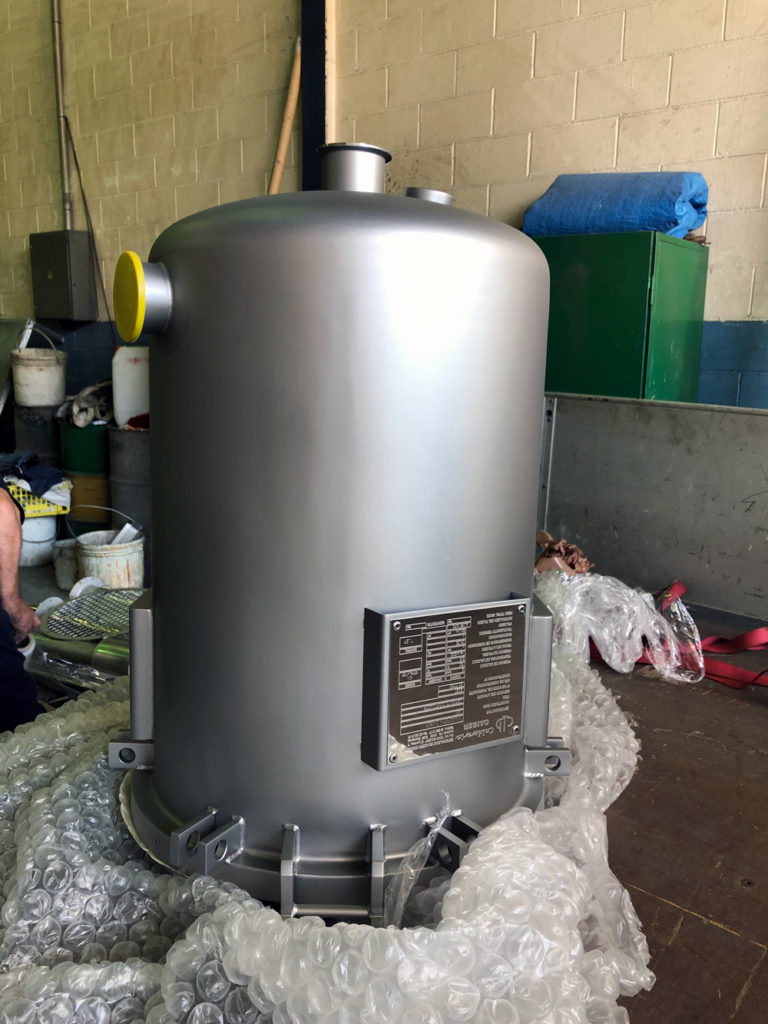 Equipo a presión acabado arenado con microesfera de vidrio | Caiber